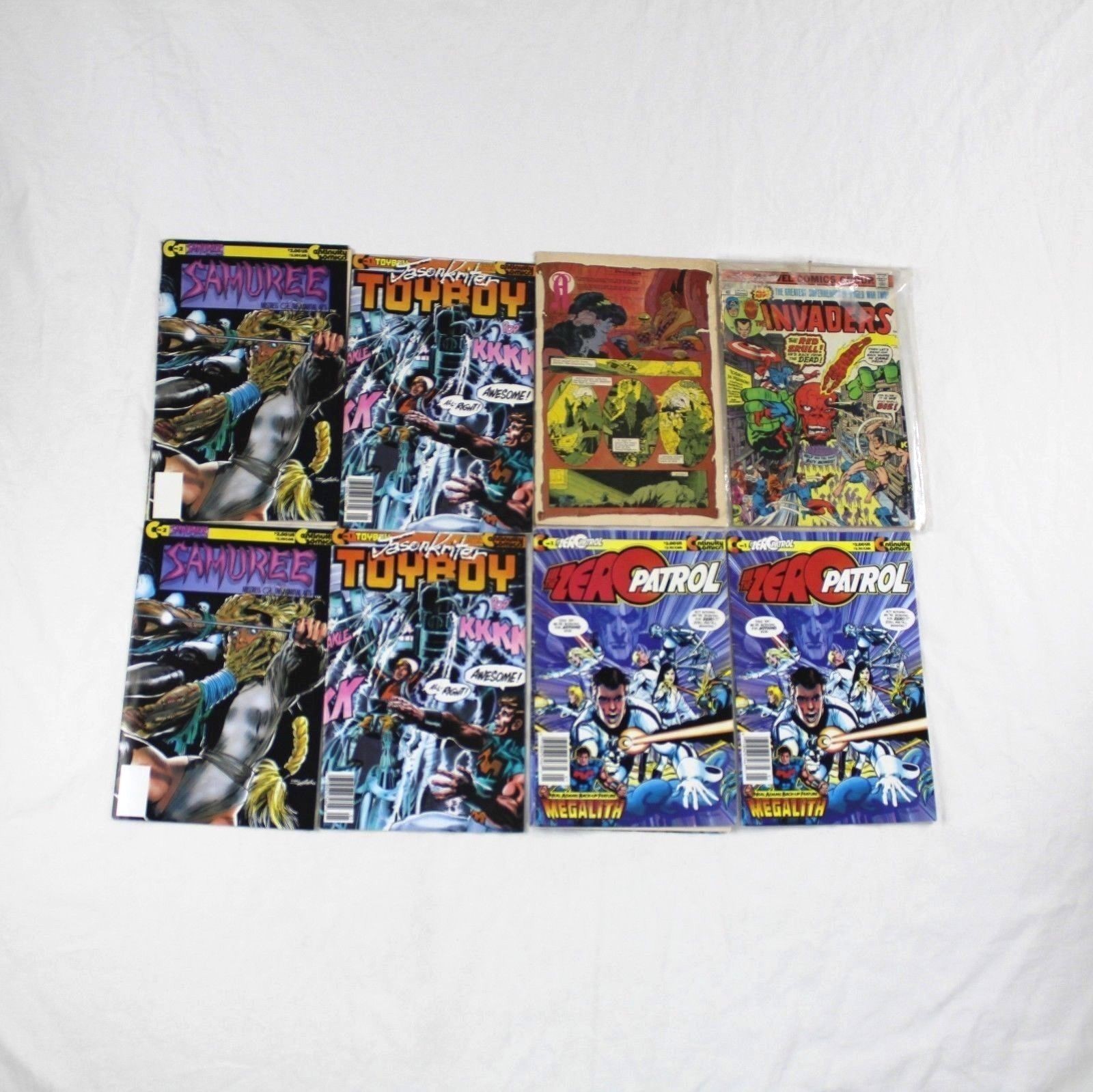 Lot of 8 Comic Books Samuree The Zero Patrol The Invaders & Jason ...