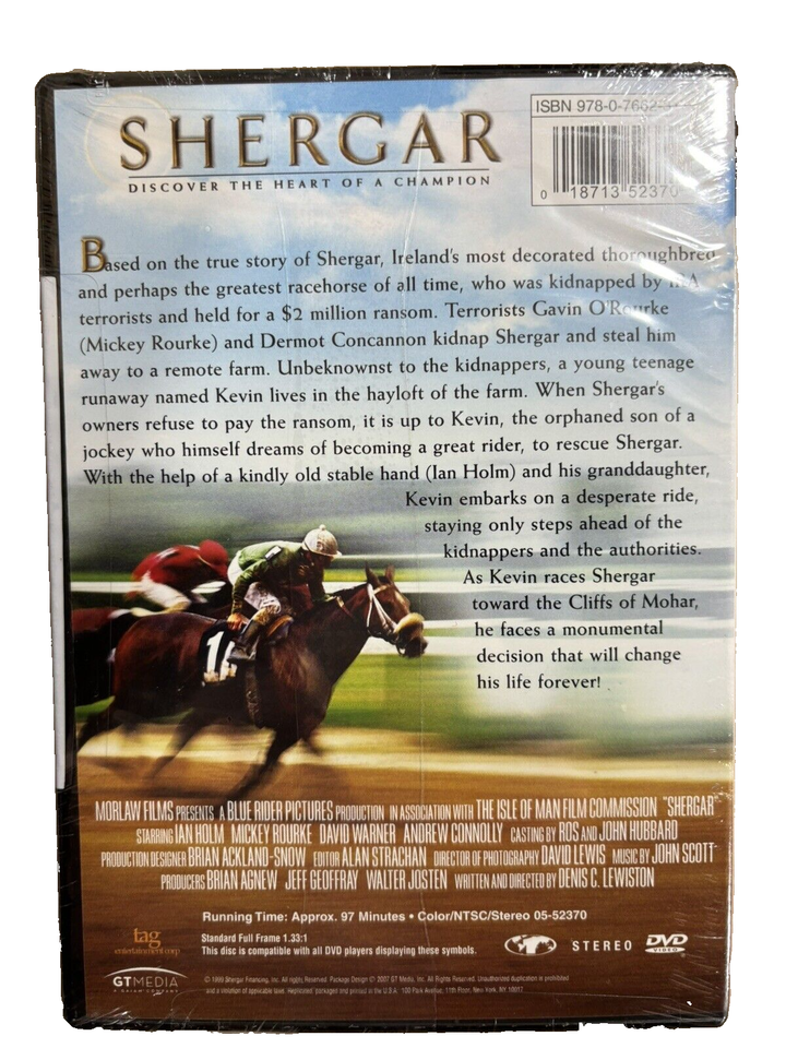 NEW DVD - SHERGAR - DISCOVER THE HEART - IAN HOLM - MICKEY ROURKE 2007 ...