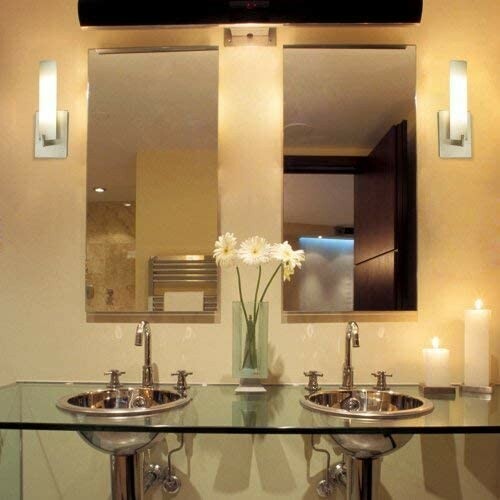 George Kovacs P5040-084 Tube 2 Light Bath Wall Sconce with Etched Opal ...