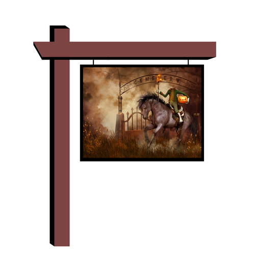 The Headless Horseman Legend Halloween Sign or Door Hanger | eBay