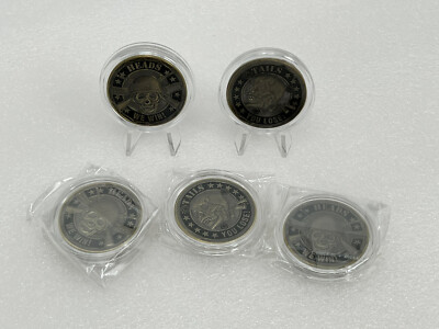 5 Ct MILITARY SHOOTING HEADS WE WIN! TAILS YOU LOSE! CHALLENGE BRASS ...