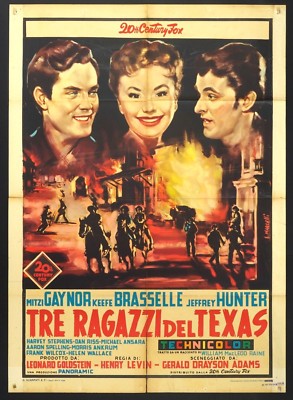 MANIFESTO, TRE RAGAZZI DEL TEXAS Three Young Texans MITZI GAYNOR ...