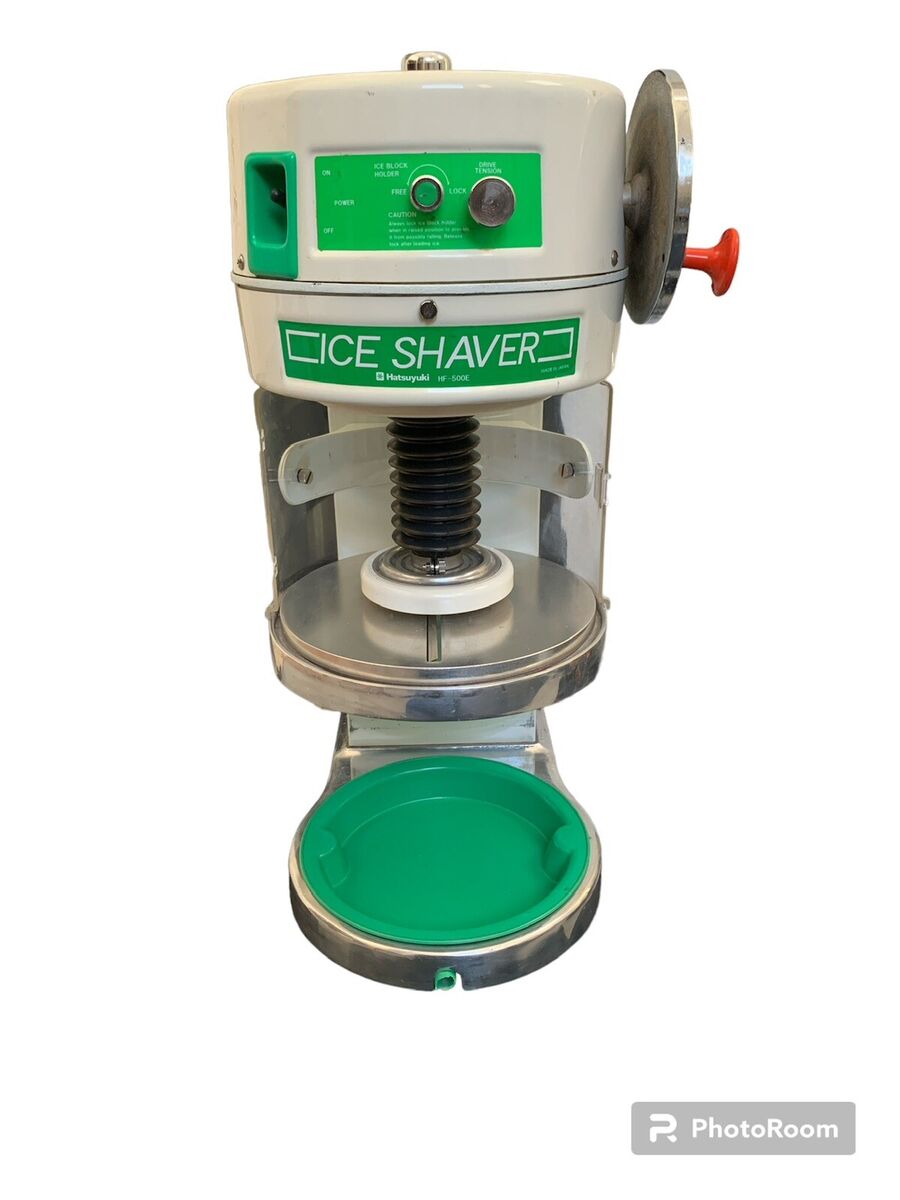 COMMERCIAL ICE SHAVER HATSUYUKI HF-500E BLOCK SHAVED ICE COMMERCIAL ICE SHAVER HATSUYUKI HF-500E BLOCK SHAVED ICE