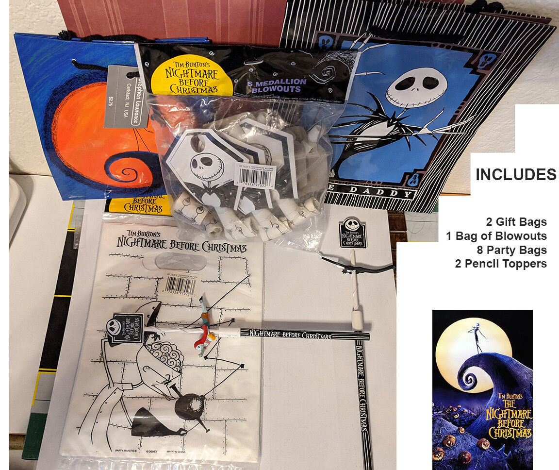 Nightmare Before Christmas Gift Set Party Lot Pencils More Great Fun ...
