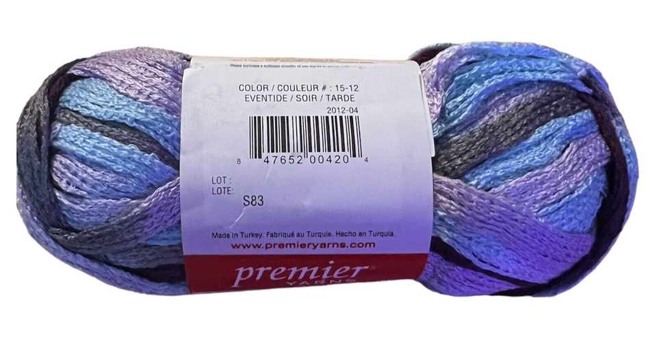 One Ball Premier Starbella Ruffle Yarn Eventide 15-12 3.5 Oz. 33 Yds ...