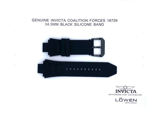 Authentic Invicta Coalition Forces 18729 Black Silicone 34.5MM Watch ...