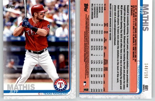 2019 Topps - Jeff Mathis #681 Advanced Stat /150 for sale online | eBay
