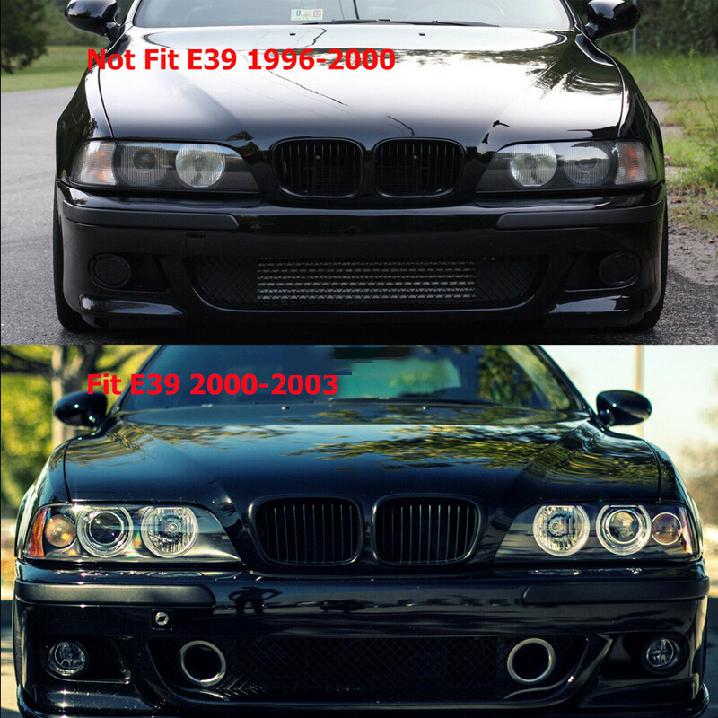 For BMW E39 525 528 530 535 M5 1999-2003 Gloss Black Front Kidney ...