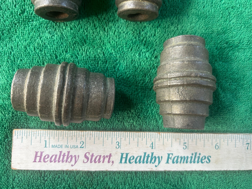 4 Matching Salvaged 2 3/8" Cast Iron Deco Era Floor Lamp Spacer Parts ...