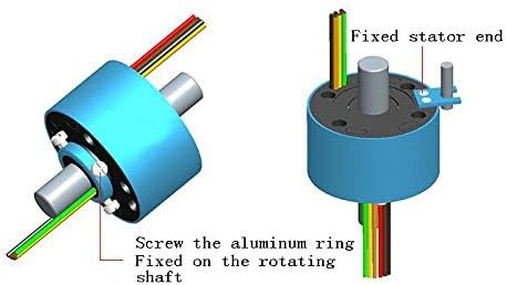 Taidacent Slip Ring Signal Power Continued 2/4/6/12 Road Collector Blue ...