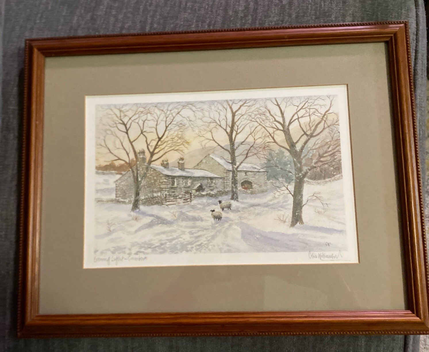 Evening Light Framed & Signed Colin Williamson Print England 13.75X17 ...