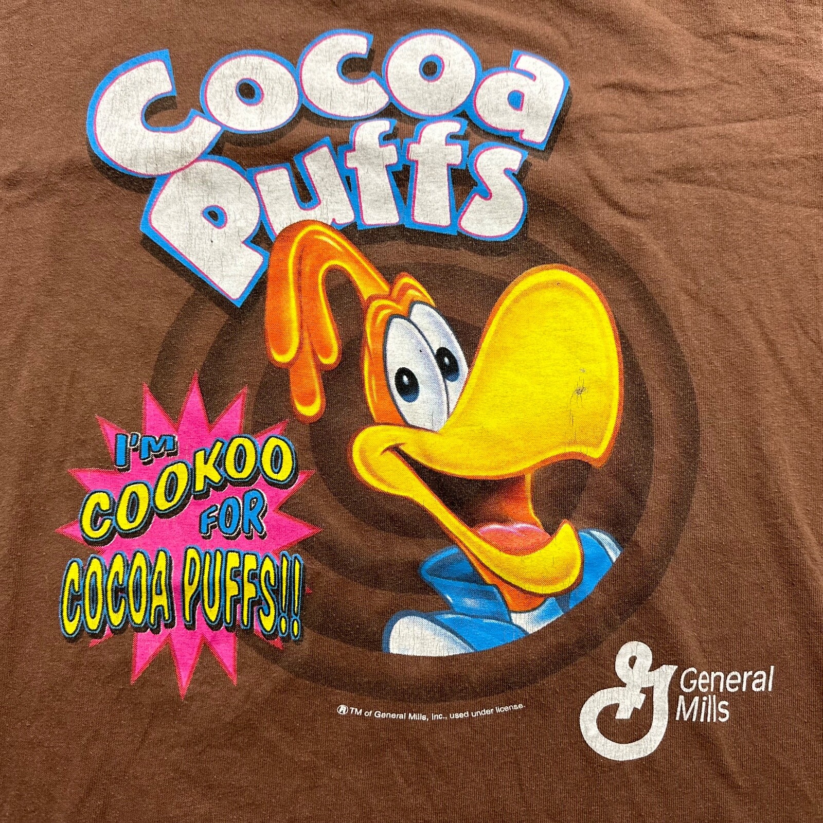 Cocoa Puffs Sonny Bird Vintage Graphic Brown White Ye… - Gem