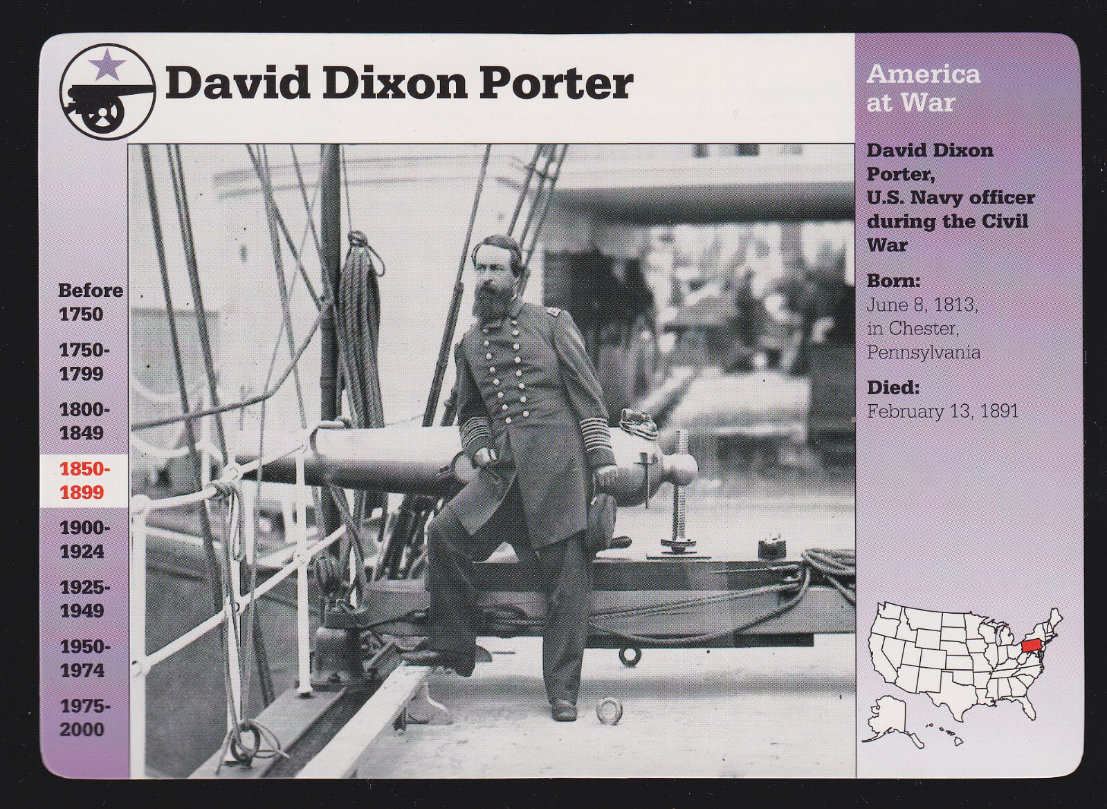 DAVID DIXON PORTER U.S. Navy Civil War Photo 1997 GROLIER STORY OF ...