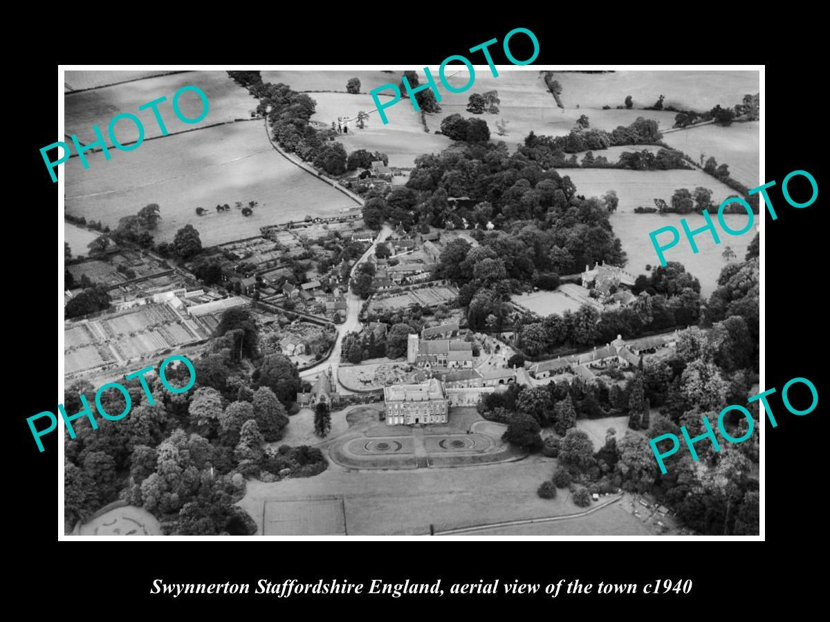 8x6 HISTORIC PHOTO OF SWYNNERTON STAFFORDSHIRE ENGLAND TOWN AERIAL VIEW ...