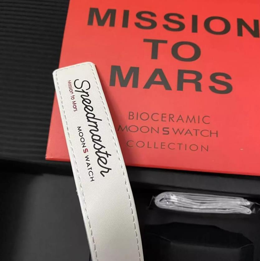 New Swatch x Omega Bioceramic Moonswatch Mission To Mars Watch - With ...