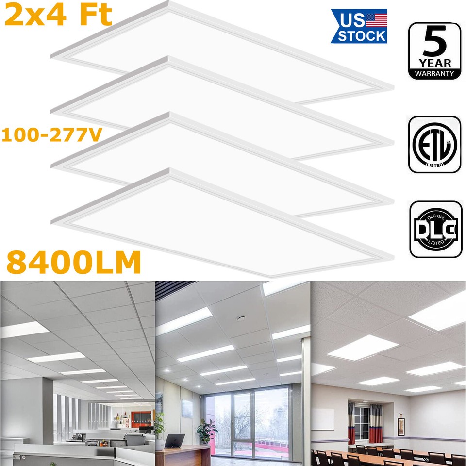 2x4 LED Flat Panel Light 75W Dimmable 2x4 Drop Ceiling Commercial ...