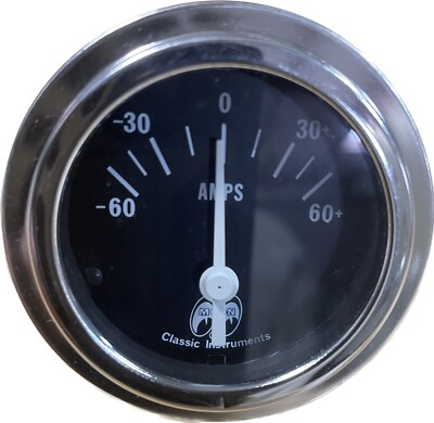 Mooneyes 2-1/8” AMP Gauge by Classic Instruments 60/60 with Mounting ...