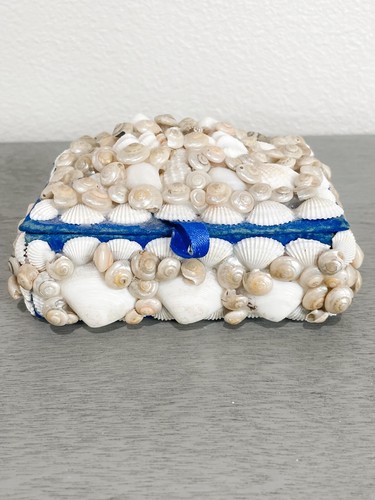 Vintage Handmade Seashell Chest Beach Trinket Jewelry Box | eBay