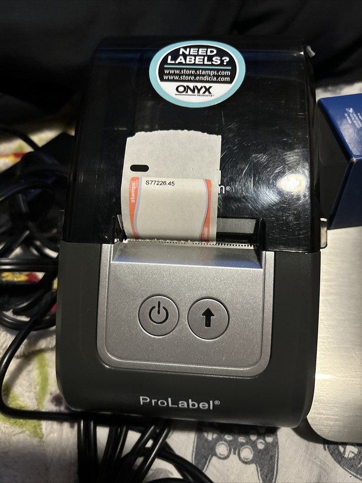 Onyx ProLabel II Select 2 Black Thermal Label Printer W Cords & Stamp ...
