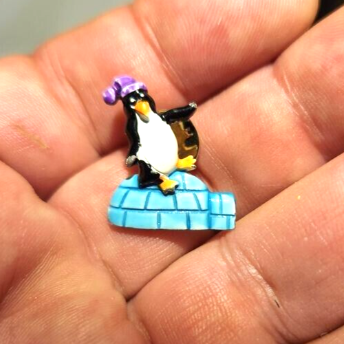 Vintage Penguin Chillin' on an Igloo Pinback for those who love ...