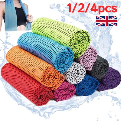 Instant Cooling Towel Sports Gym Fast Drying Absorb Towels Yoga Travel ...