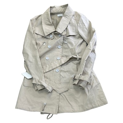 Pinko Double Breasted Crocus Trench Coat Jacket Mac Beige Womens Medium ...