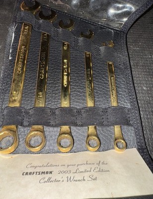 Rare Sears Craftsman USA Nos 5pc Gold Plated Wrench Set 46399 2003 ...