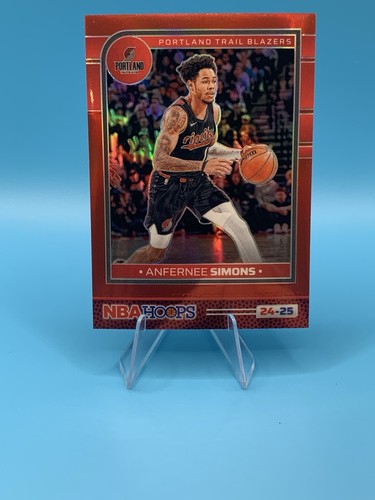 2024-25 Hoops Premium Prizms Red #127 Anfernee Simons /99 Portland ...