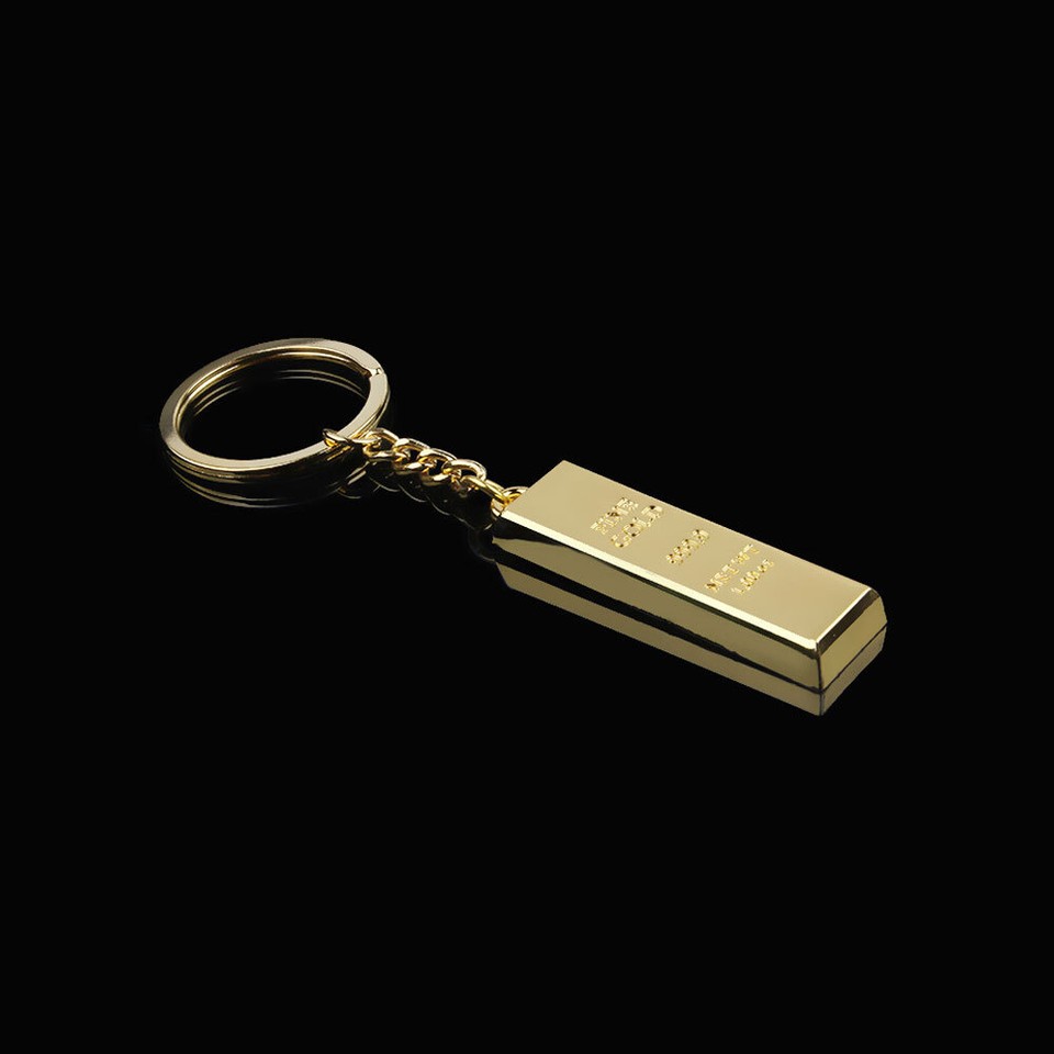 1x Creative Car Keyring Key Holder Gold Shape Keychain Pendant Car ...