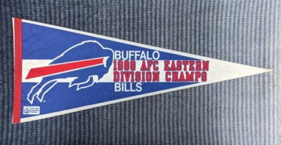 Vintage 1988 Buffalo Bills AFC EAST Division Champs Pennant Flag NFL ...