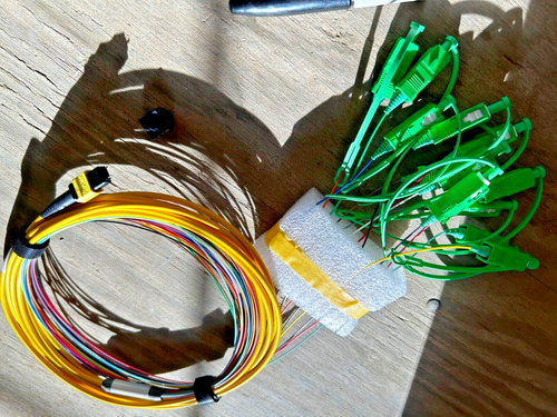 3 Meter MPO Male-SC/APC Fiber Optic Reference Cables Tested 100% 9/125 ...