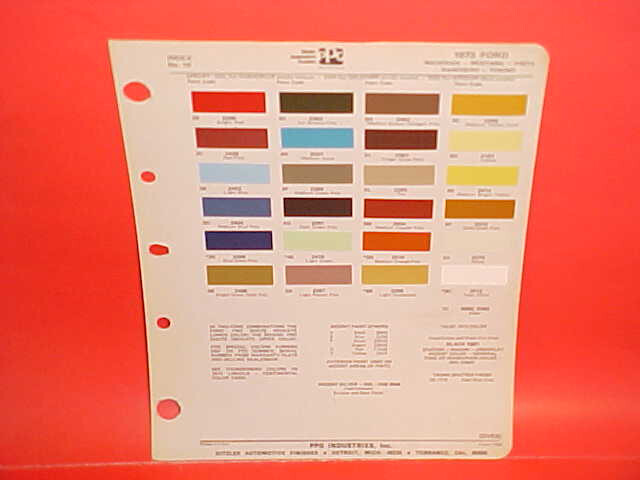 1973 FORD MUSTANG CONVERTIBLE MACH I RANCHERO GRAN TORINO GALAXIE PAINT ...