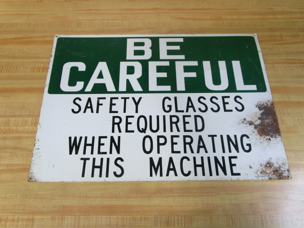 Ready Made Sign SAFETY GLASSES REQUIRED 14" x 20" Metal Sign | eBay