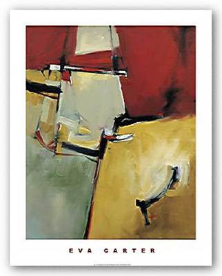 ABSTRACT ART PRINT Canyon by Eva Carter RED YELLOW | eBay