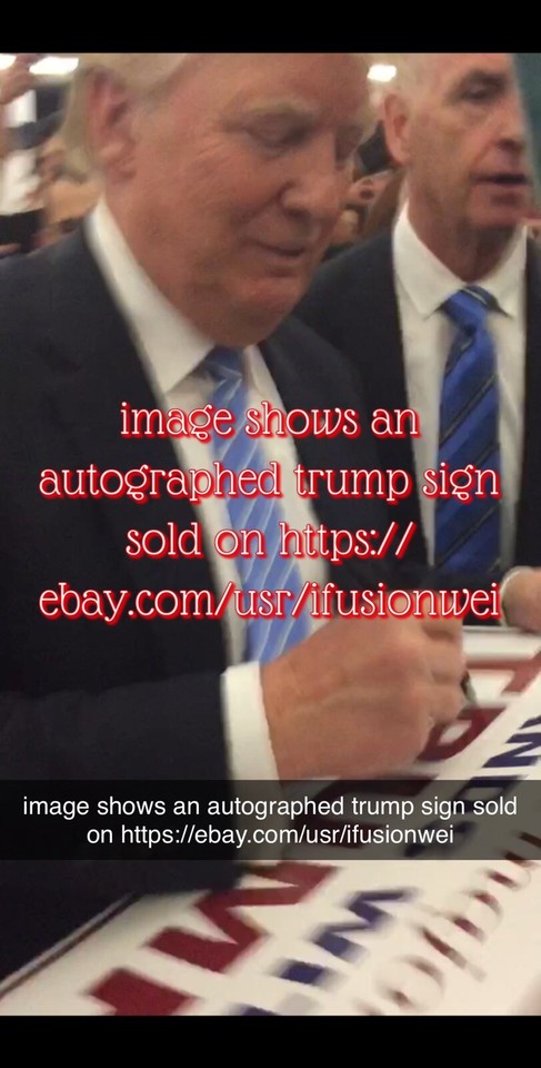 President Donald Trump Signed Campaign Rally Sign Silent Majority ...