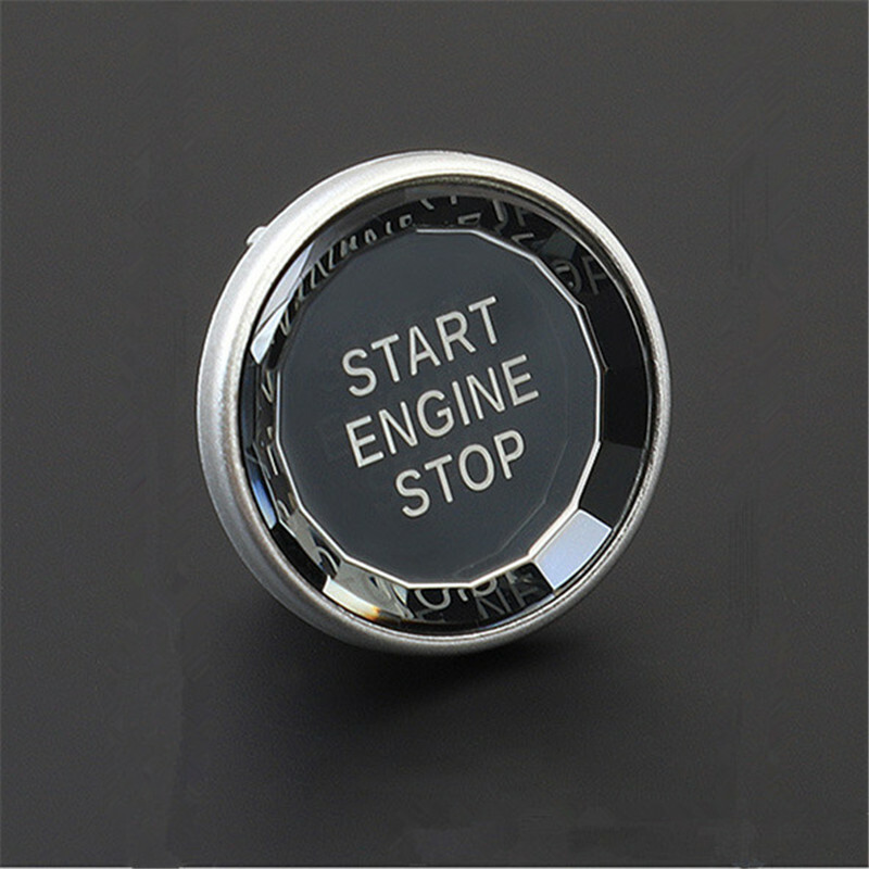 Silver Crystal Car Engine Start Stop Button Switch Trim For Jaguar XE ...