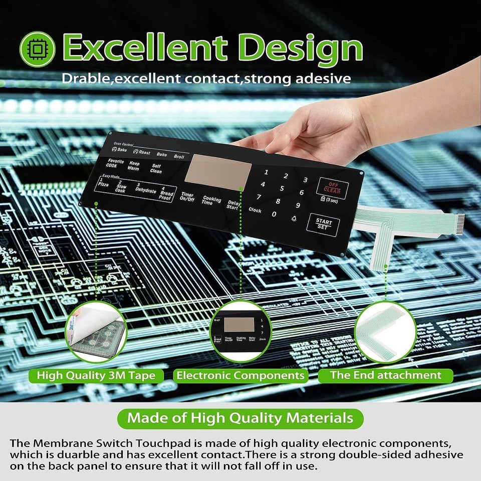 for Samsung Range Membrane Switch Touchpad Overlay DG34-00027B DG34 ...
