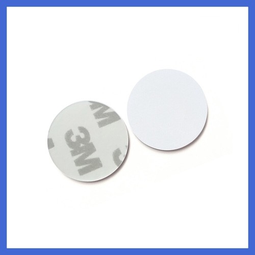 100 pcs Ф25mm 125KHZ RFID T5557/T5577 Proximity Coin Fobs Tags Adhesive ...