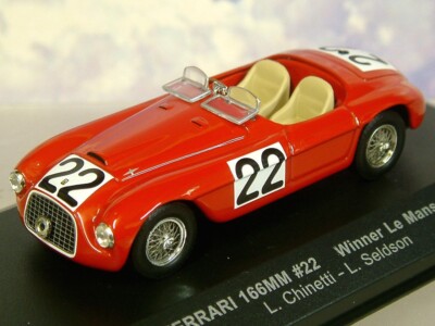 IXO 1/43 FERRARI 166MM #22 WINNER LE MANS 1949 L.CHINETTI/LORD SELSDON ...