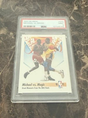 Michael Vs Magic 1991 Skybox Michael Jordan Magic Johnson #333 Psa 9 | eBay