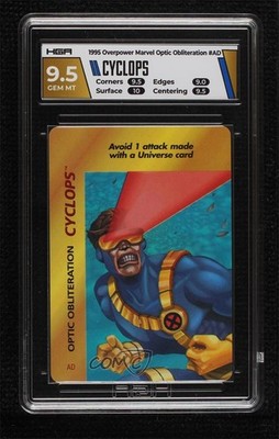 1995 Marvel Overpower CCG Special Character Cards Cyclops HGA 9.5 GEM ...
