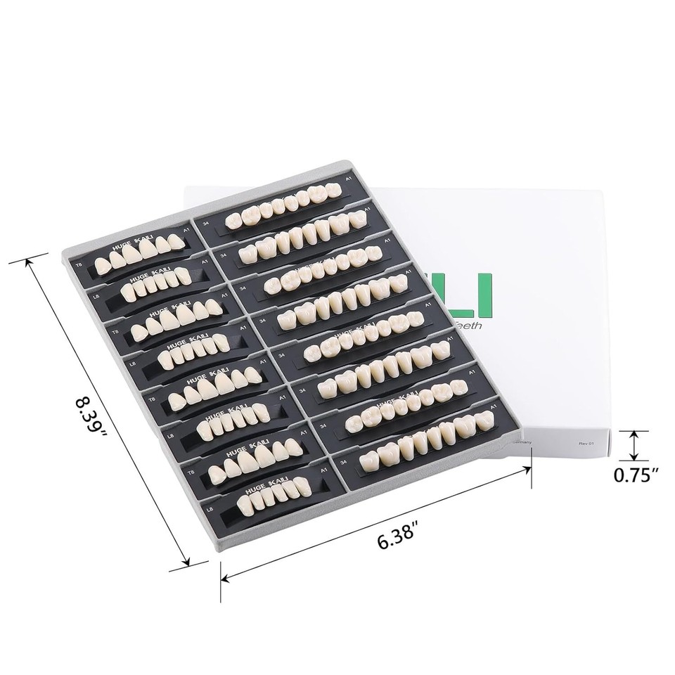 4 Sets A1 A2 A3 Dental Full Mouth Synthetic Resin Teeth Denture Full ...
