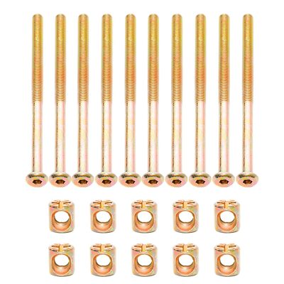 10 Set Barrel Nut and Bolt M6 Barrel Nut Barrel Bolt Cross Dowel Nut ...