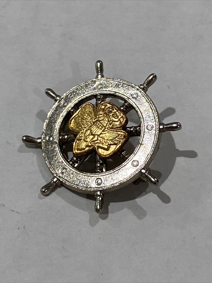 1940’s Girl Scout Mariner pin- Captains wheel- Excellent Condition- HTF ...