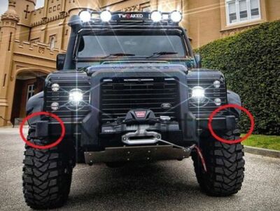 LAND ROVER DEFENDER 90 110 130 FRONT BUMPER CORNERS END CAPS | eBay