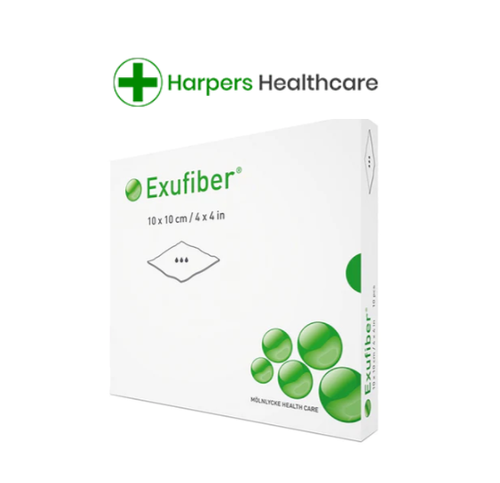 Exufiber gelling Fibre Dressing 10cm x 10cm molnlycke x 2 single ...