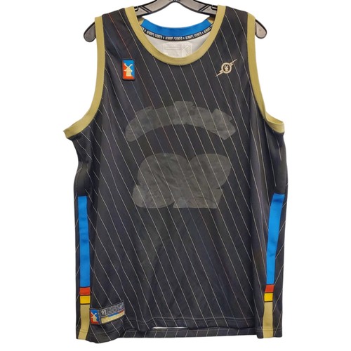 DUTCH BROS Coffee Jersey Adult 2XL Black Gold Stripes 92 Spell Out ...