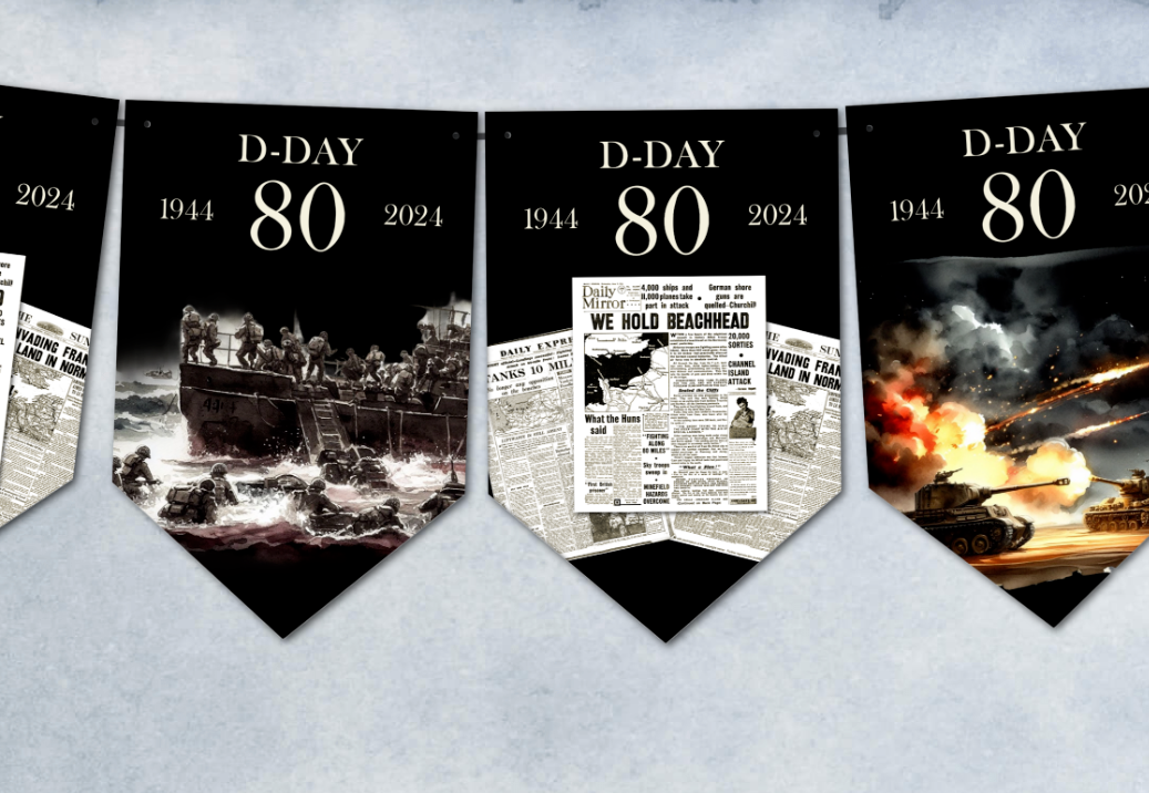 D-Day Bunting Normandy 80 Years Commemorative Armed Forces Bunting ...