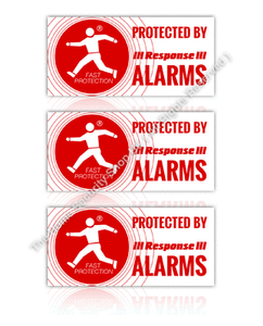 Response Alarms Window Warning Stickers 3x OFFICIAL Alarm Stickers ...