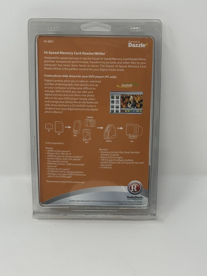 NEW Dazzle High Speed Card Data Reader/Writer for Sony Memory Stick USB ...